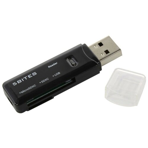 5bites USB-концентраторы Устройство ч з карт памяти RE3-200BK USB3.0 Card reader SD TF USB PLUG BLACK