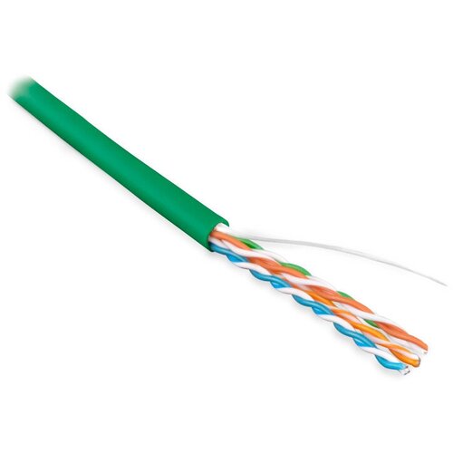 Кабель информационный Hyperline UUTP4-C5E-S24-IN-LSZH-GN-100 кат.5E U/UTP 4X2X24AWG LSZH внутренний 100м зеленый