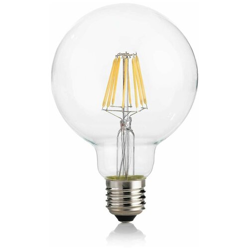 Лампа филаментная Ideal Lux Globo Small G95 Шар D95 8Вт 1120Лм 3000К CRI80 Е27 230В Прозрачный Не диммируемая 101323.