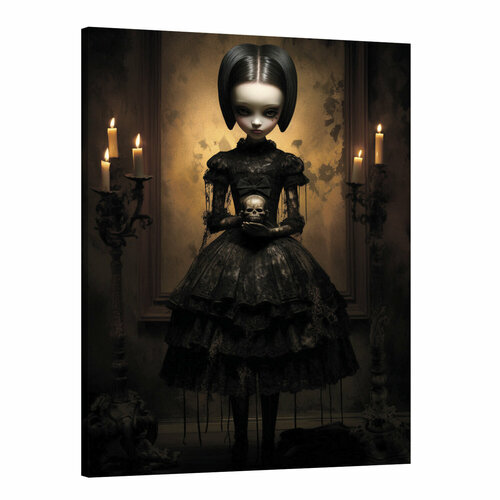 Интерьерная картина 50х70 "Кукла в стиле готика"