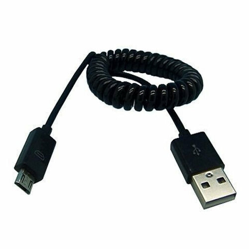 Smartbuy iK-12sp Дата-кабель USB - micro USB, спиральный, длина 1.0 м, черный
