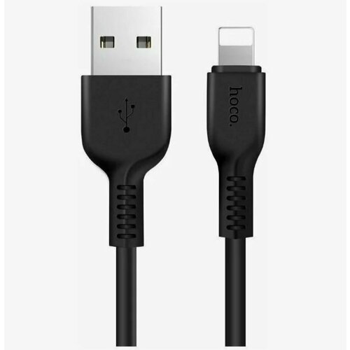 Кабель зарядка Hoco X20 Lightning - USB, 2.4A, 1m черный, для iPhone; iPad