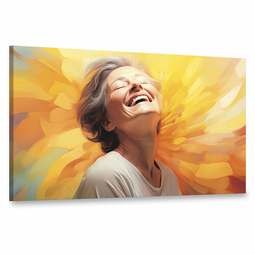 Интерьерная картина 100х60 "Мама с улыбкой"