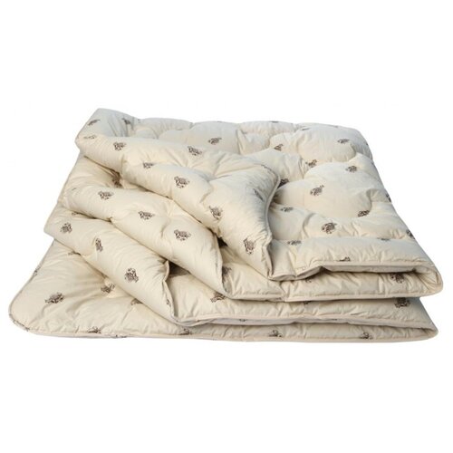 Одеяло Соня Текстильная Фабрика меринос Премиум всесезонное, 200 x 220 см, бежевый