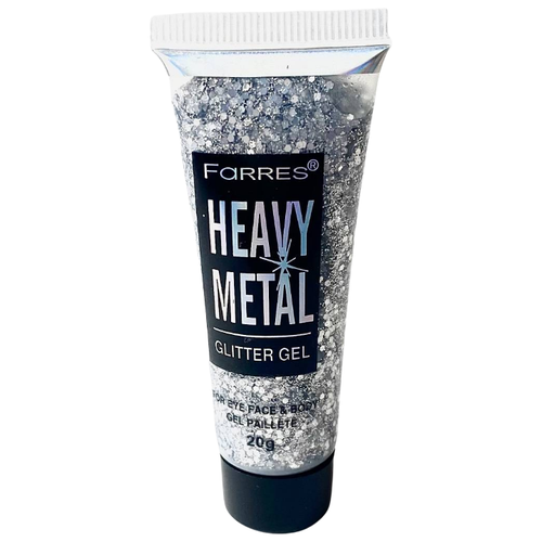 Farres Глиттер-гель для лица и тела Heavy Metal Glitter Gel, 20 г