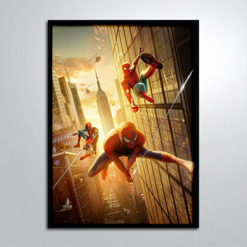 Постер в раме/Человек Паук Три Паука Spider Man