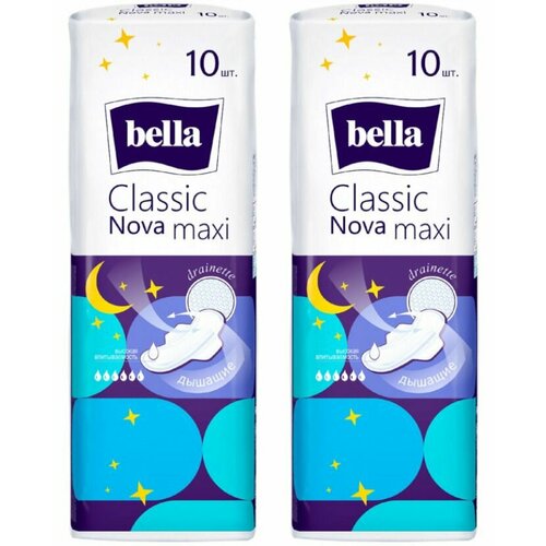 BELLA Прокладки женские гигиенические Classic Nova Maxi, 10 шт, 2 уп