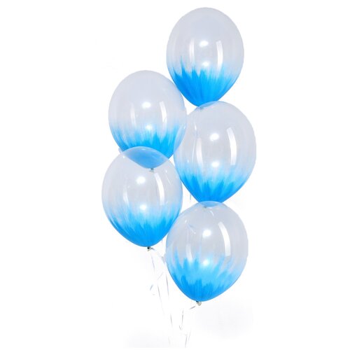 Набор воздушных шаров Страна Карнавалия Браш, кристалл, синий, 5 шт.