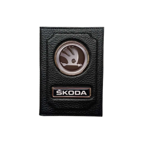 Обложка для автодокументов Skoda 1-6-522, черный