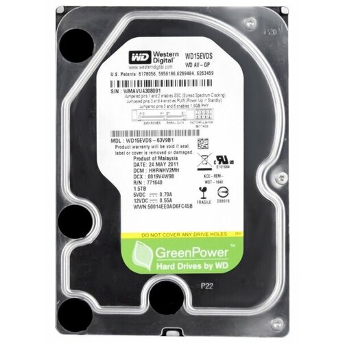 Жесткий Диск Western Digital WD15EVDS 1,5Tb SATAII HDD