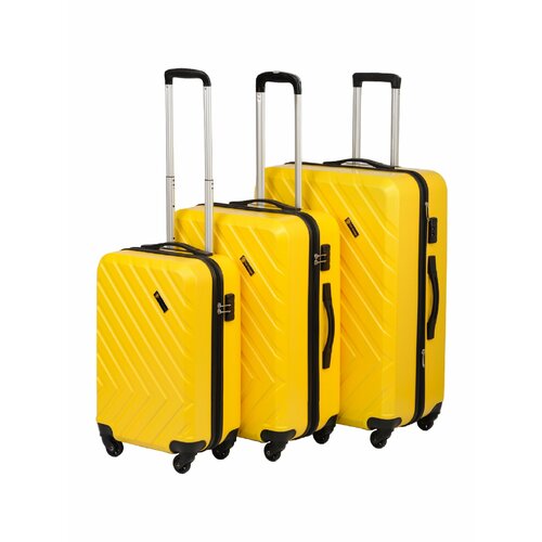 Комплект чемоданов Sun Voyage, 3 шт., размер S/M/L, желтый