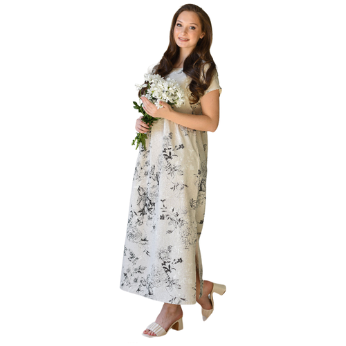 Платье Оптима Трикотаж, размер 56, бежевый