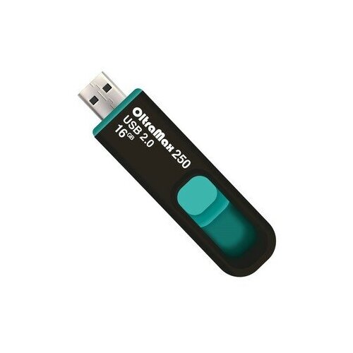 OltraMax Флешка OltraMax 250, 16 Гб, USB2.0, чт до 15 Мб/с, зап до 8 Мб/с, бирюзовая