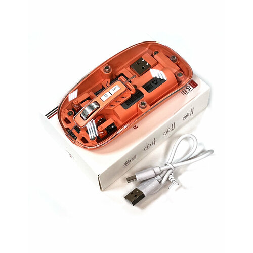 Прозрачная беспроводная компьютерная мышь с аккумулятором 500мАч бесшумная