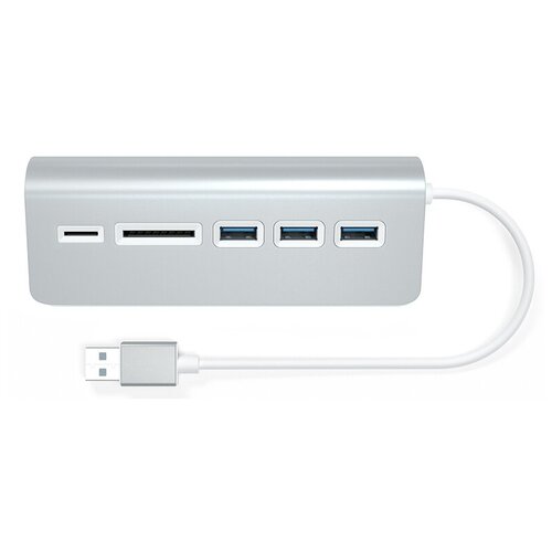 Хаб USB Satechi Aluminum USB 3.0 Hub & Card Reader Silver ST-3HCRS