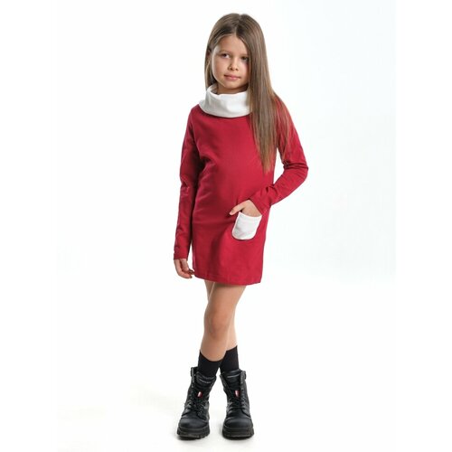 Платье Mini Maxi, размер 104, бордовый