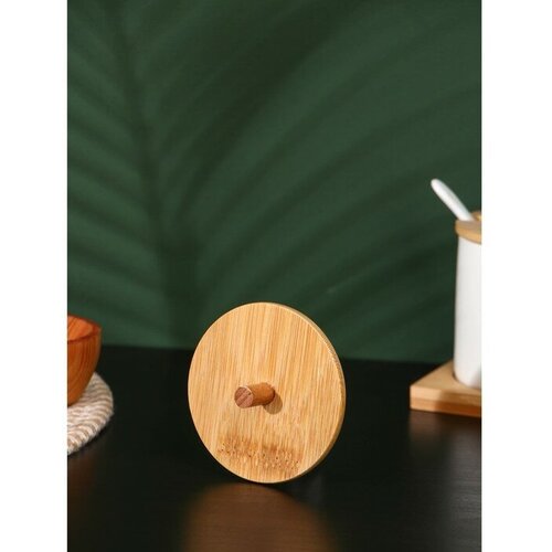 Крышка для чайника с ручкой BellaTenero «ЭКО», d=8,1 см (7 см), бамбук, 2 штуки