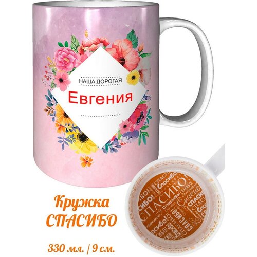 Кружка Евгения самая лучшая - внутри спасибо