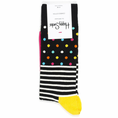 Носки Happy Socks Мужские носки с полосками Happy Socks, размер 41-46, желтый, черный, красный