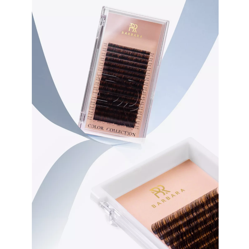 Темно-коричневые ресницы BARBARA "Горький шоколад" Mix C 0.12 7-12 mm (16 линий)
