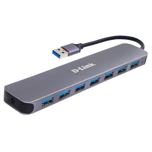 USB-концентратор  D-Link DUB-1370/B2A, разъемов: 7, серый