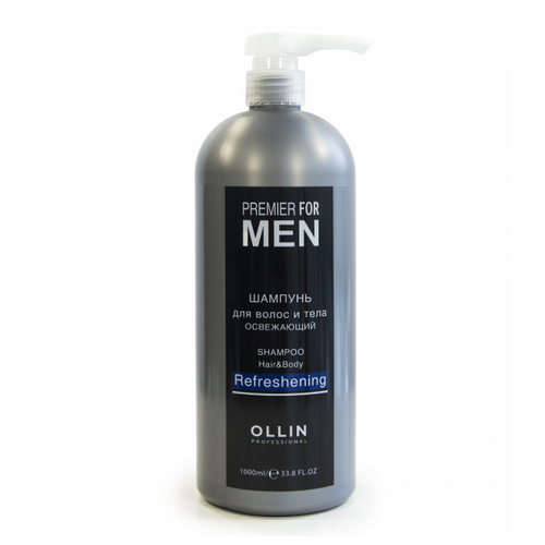OLLIN Premier For Men Shampoo Hair&Body Refreshening - Шампунь для волос и тела освежающий