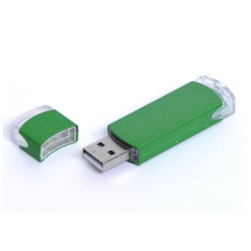 Классическая металлическая флешка для нанесения логотипа (4 Гб / GB USB 2.0 Зеленый/Green 014 недорого)