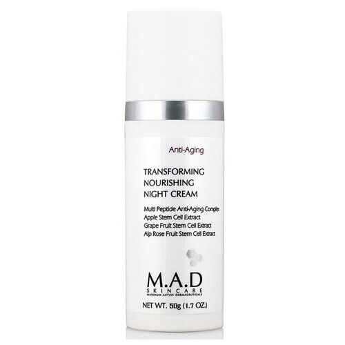 Омолаживающий питательный ночной крем Transforming Nourishing Night Cream, 50 г | M.A.D Skincare