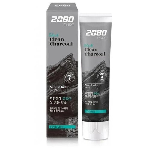 Зубная паста Dental Clinic 2080 Black Clean Charcoal отбеливающая, 120 мл, 120 г