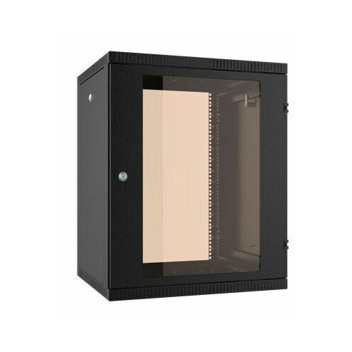 Шкаф коммутационный NT WALLBOX 18-63 B (589168) настенный 18U 600x350мм пер. дв. стекл направл. под закл. гайки 360кг черный 300мм 23кг 880мм IP20 сталь