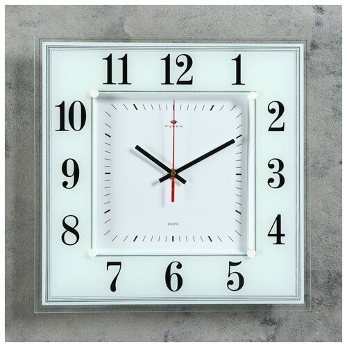 Часы настенные, серия: Классика, "Белая классика", плавный ход, 35 х 35 см
