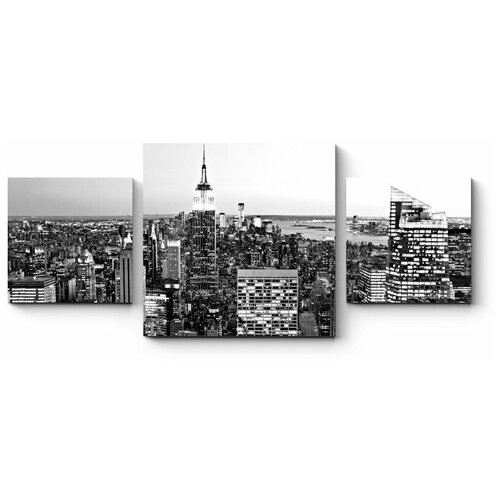 Модульная картина Ночной город 180x77