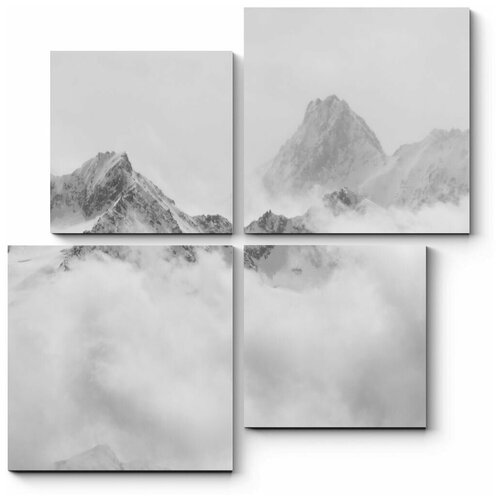 Модульная картина Облака в Альпах 60x60