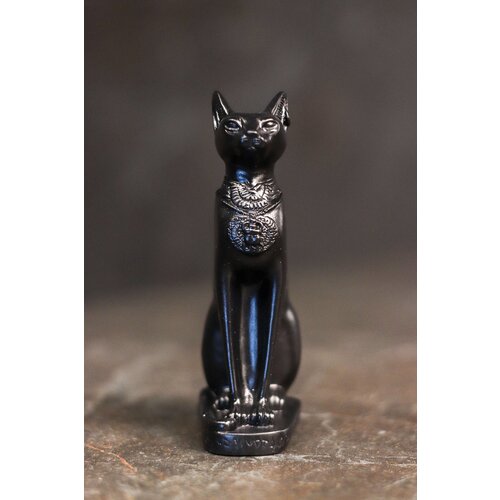Статуэтка Кошка Египетская 13.5 см (гипс) черный