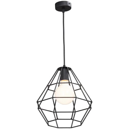 Подвесной светильник Vitaluce Orso black 1 лампа 3м Е27 цвет черный матовый