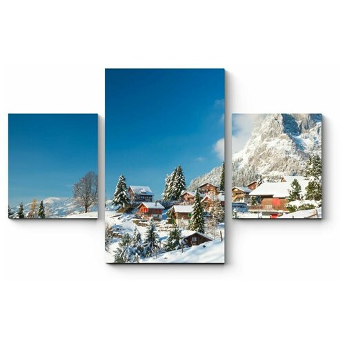 Модульная картина Зимняя Швейцария 100x65