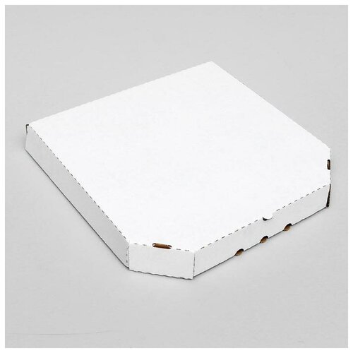 Коробка для пиццы, белая, 32,5 х 32,5 х 4 см