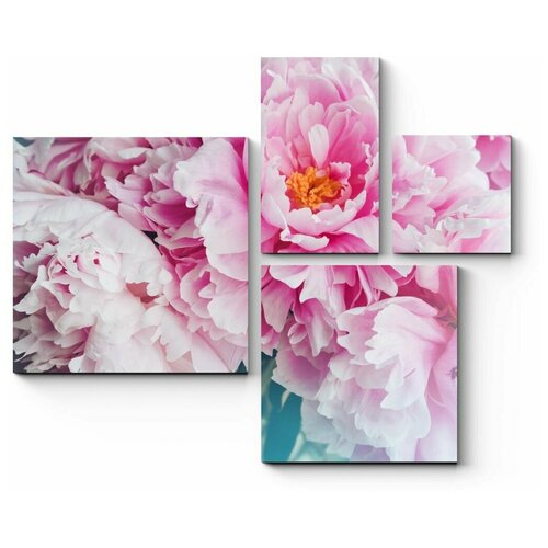 Модульная картина Нежно-розовые пионы 122x102