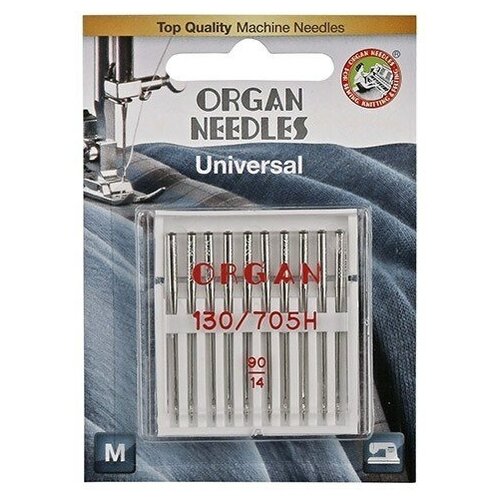 Игла/иглы Organ Universal 10/90, серебристый, 10 шт.