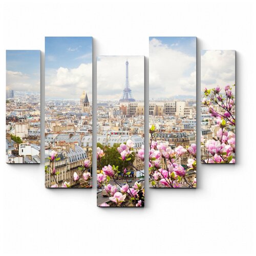 Модульная картина Весна в Париже 151x123