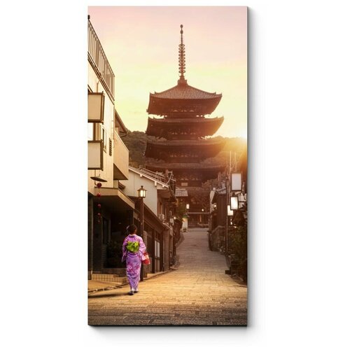 Модульная картина Прогулка по предрассветному Киото40x80