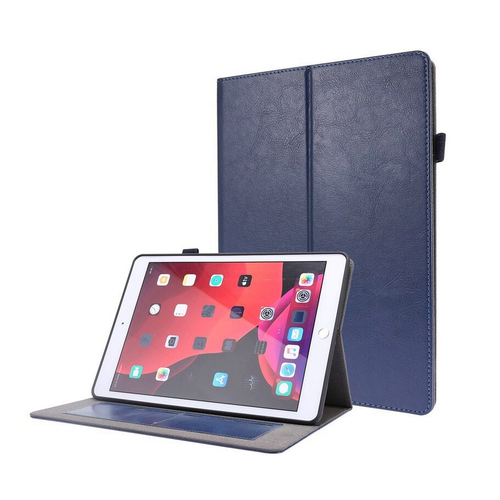 Чехол MyPads Luxury для планшета Apple iPad Pro 11.0 2020 / 2021 с визитницей, из качественной импортной кожи, синий