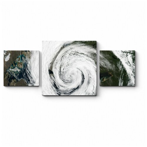 Модульная картина Космический циклон 110x47