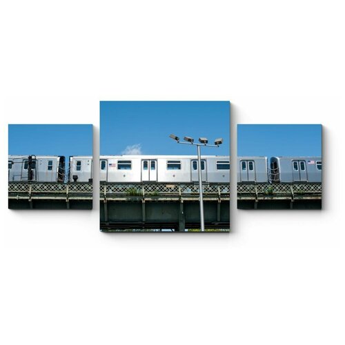 Модульная картина Поезд метро120x51