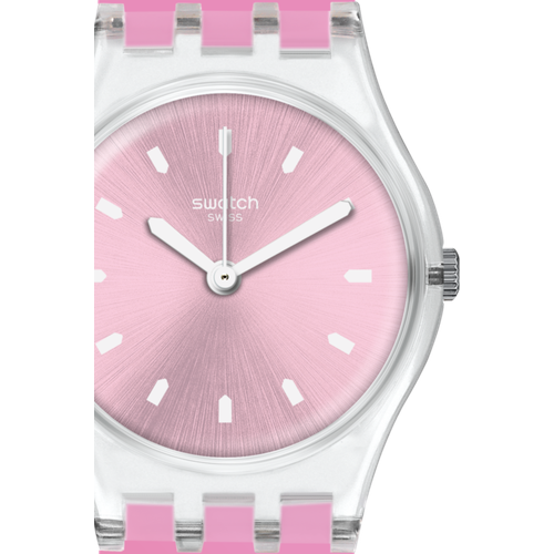 Наручные часы swatch, серебряный, розовый