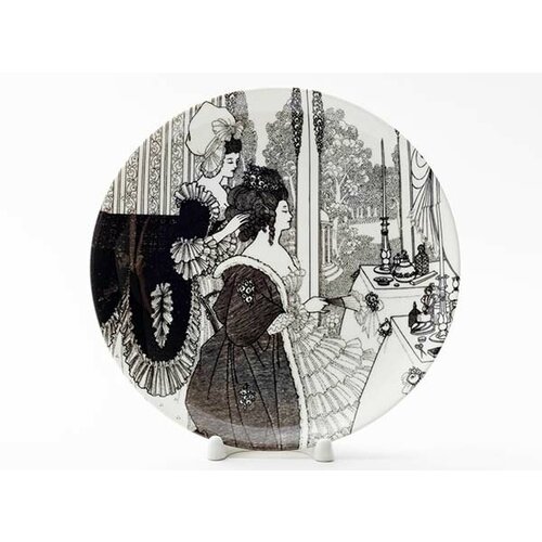 Декоративная тарелка Обри Бердслей Красавица перед зеркалом