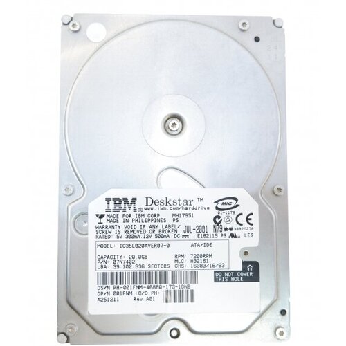 Жесткий диск IBM 07N7402 20,5Gb 7200 IDE 3.5" HDD