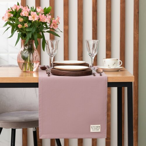 Дорожка на стол Этель Kitchen 40х150 см, цвет: сиреневый, 100% хлопок, саржа 220 г/м2