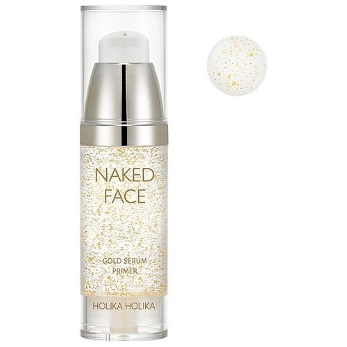 Holika Holika Праймер-сыворотка для сияния Naked Face Gold Primer, 30 мл, золотистый