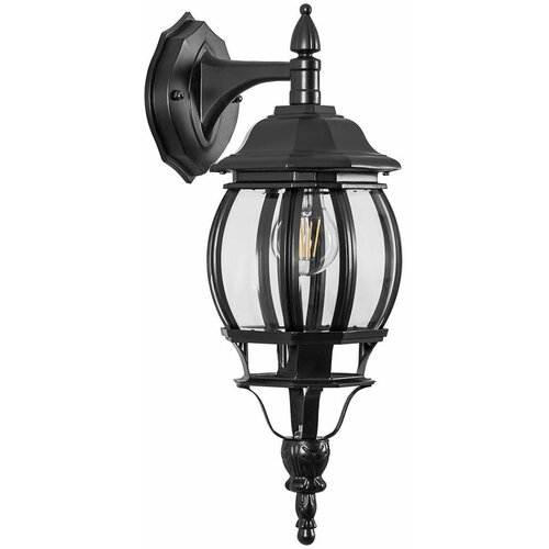 Feron Садово-парковый светильник 8102 11098, E27, 100 Вт, цвет арматуры: черный, цвет плафона бесцветный, 1 шт.